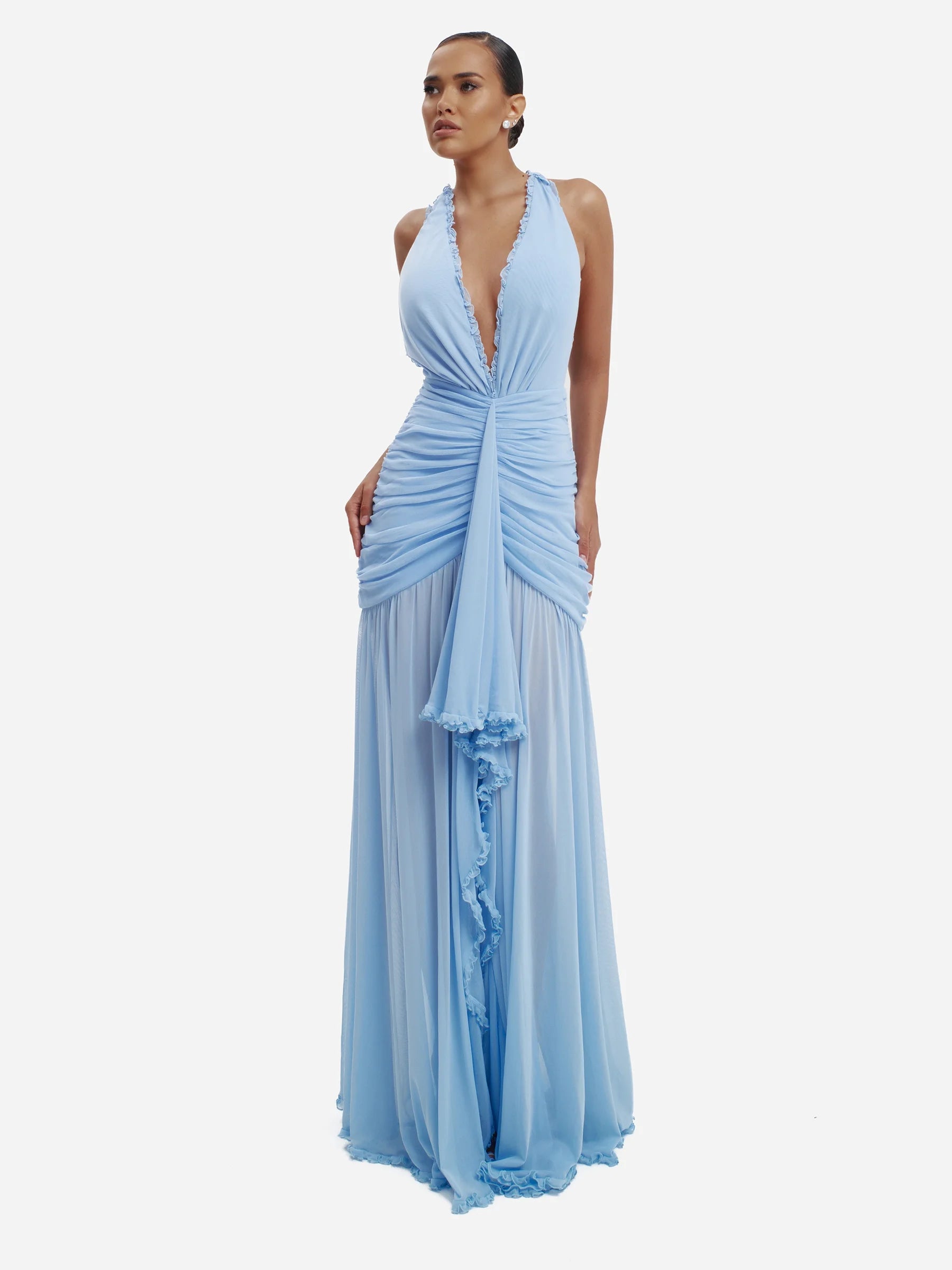 Bare Minimum Mermaid Dress Blue | Miruna UAE